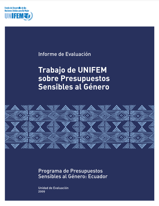 Evaluación: Programa de presupuestos sensibles al género: Ecuador ...